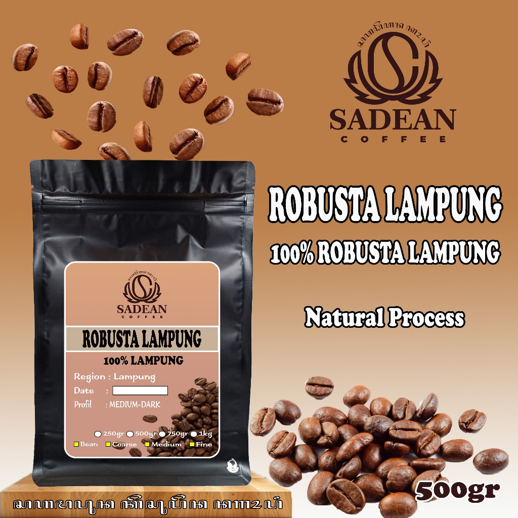 Jual Kopi Robusta Lampung 100% Robusta Lampung Natural Process 500gram ...