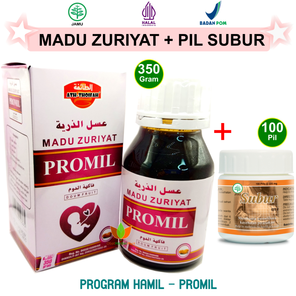 Jual PAKET OBAT HERBAL PROGRAM HAMIL : MADU ZURIYAT PROMIL BUAH ZURIAT ...