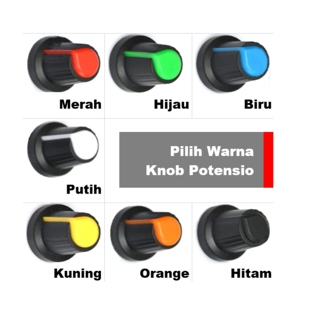 Jual Knop potensio WH148 AG2 potensiometer knob tutup potentiometer warna | Shopee Indonesia