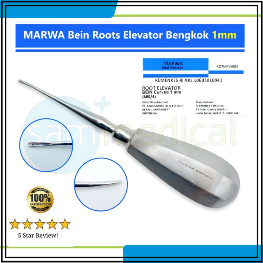 Jual MARWA Bein Root Elevator Bengkok 1mm | Shopee Indonesia