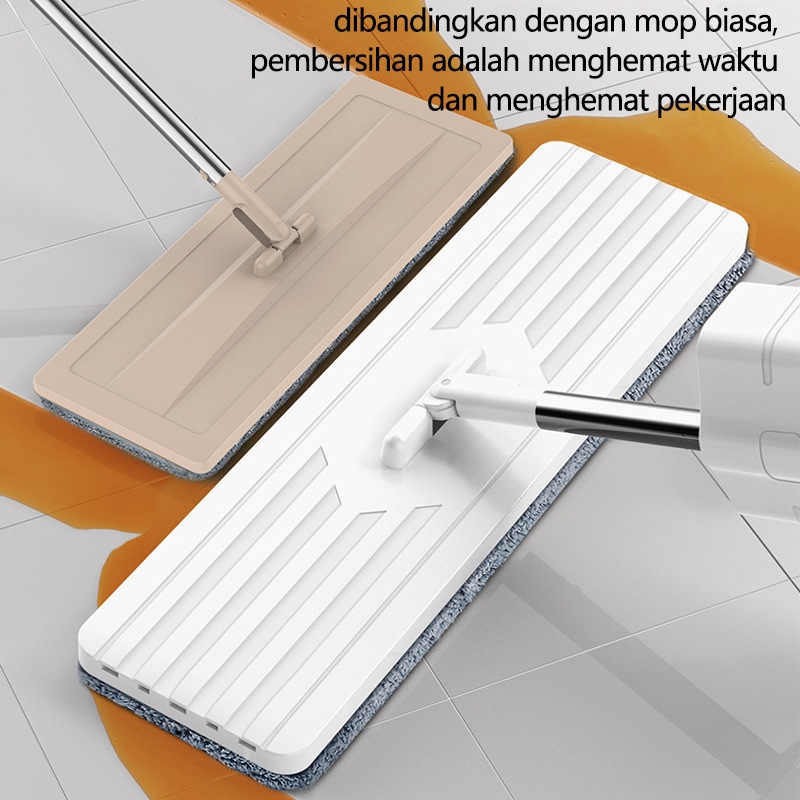 Jual No hand washing, flat mop, wooden floor mop, magic tool for lazy ...