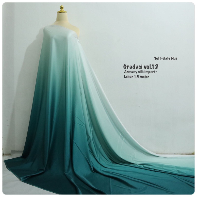 Jual TERBARU |bahan kain armany silk gradasi | kain seragam bridesmaid| kain ombre|kain polos 2 ...