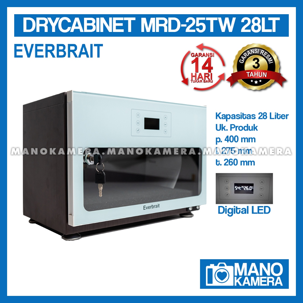 Jual Everbrait Dry Cabinet MRD-25TW 28lt 28 Liter Anti Jamur Untuk ...