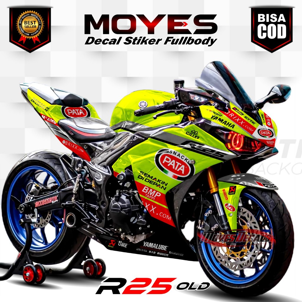Jual Decal R25 Full Body MOTIF PETA Decal Yamaha R25 Old Stiker R25 ...