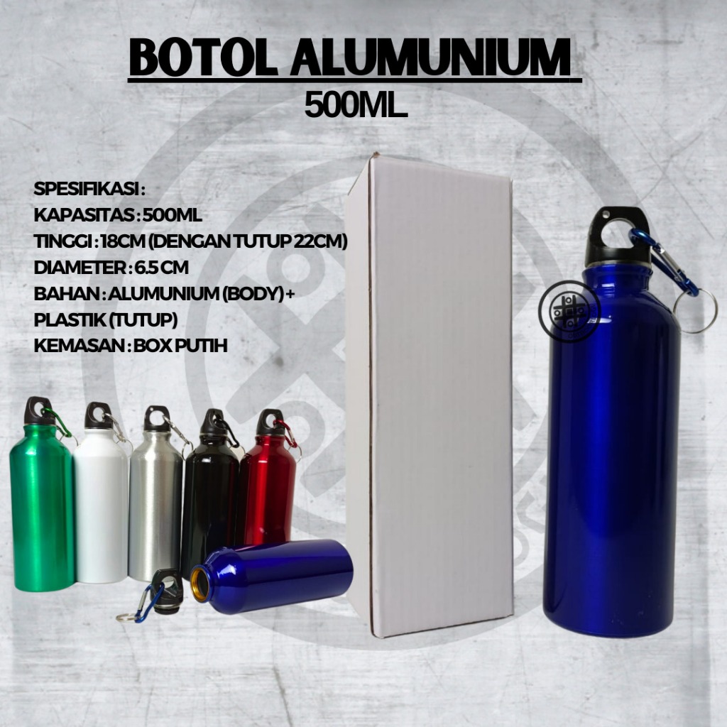 Jual Botol 500 ML | Botol Alumunium | Botol Minum | Botol Carabiner ...