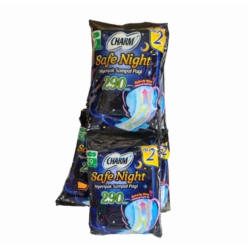 Jual Charm Night 29 cm 1 Renceng Isi 10 Sachet (1 Sachet 2 Pads ...