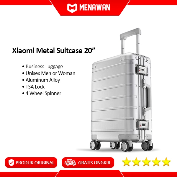 Jual Xiaomi Mi ft 90Fun Metal Business Travel Suitcase Tas Koper ...
