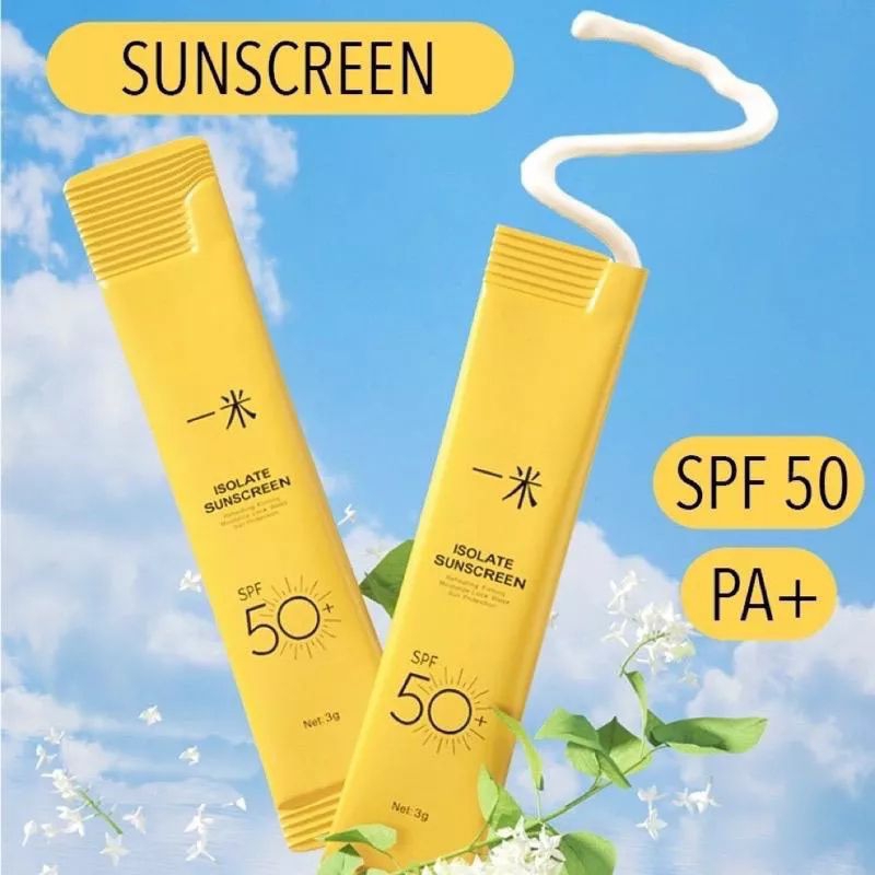 Jual Sun Block Sachet SPF 50 PA+ Sun Screen Wajah Tahan 12 Jam Sunblock ...