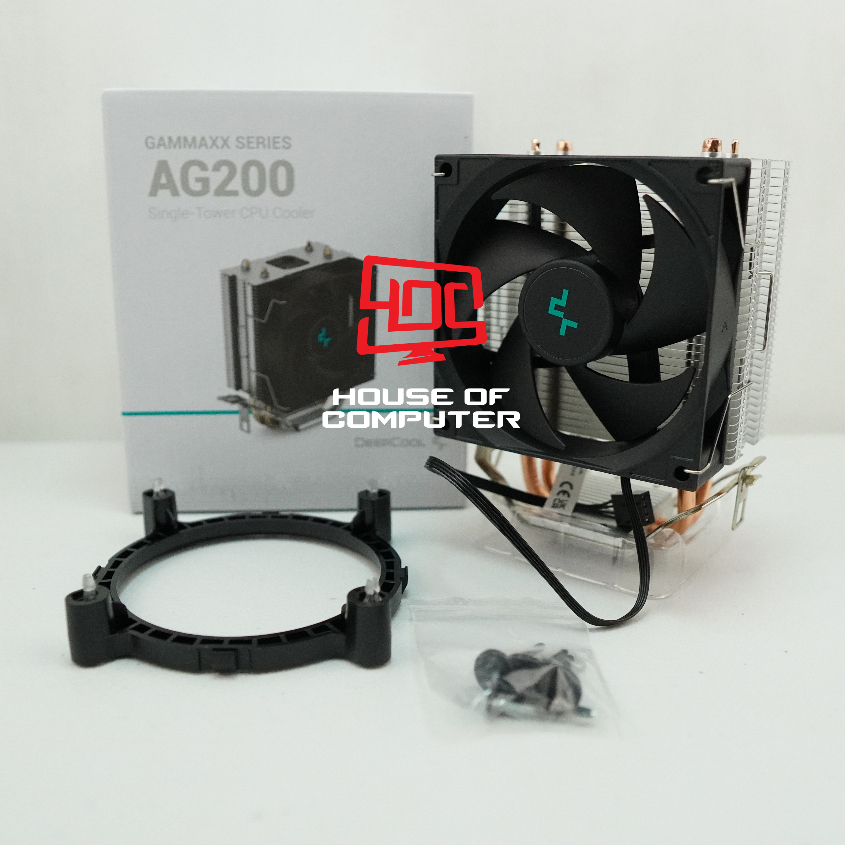Jual FAN PROCESSOR DEEPCOOL AG200 HITAM LGA1700 COMPACT SINGLE TOWER ...