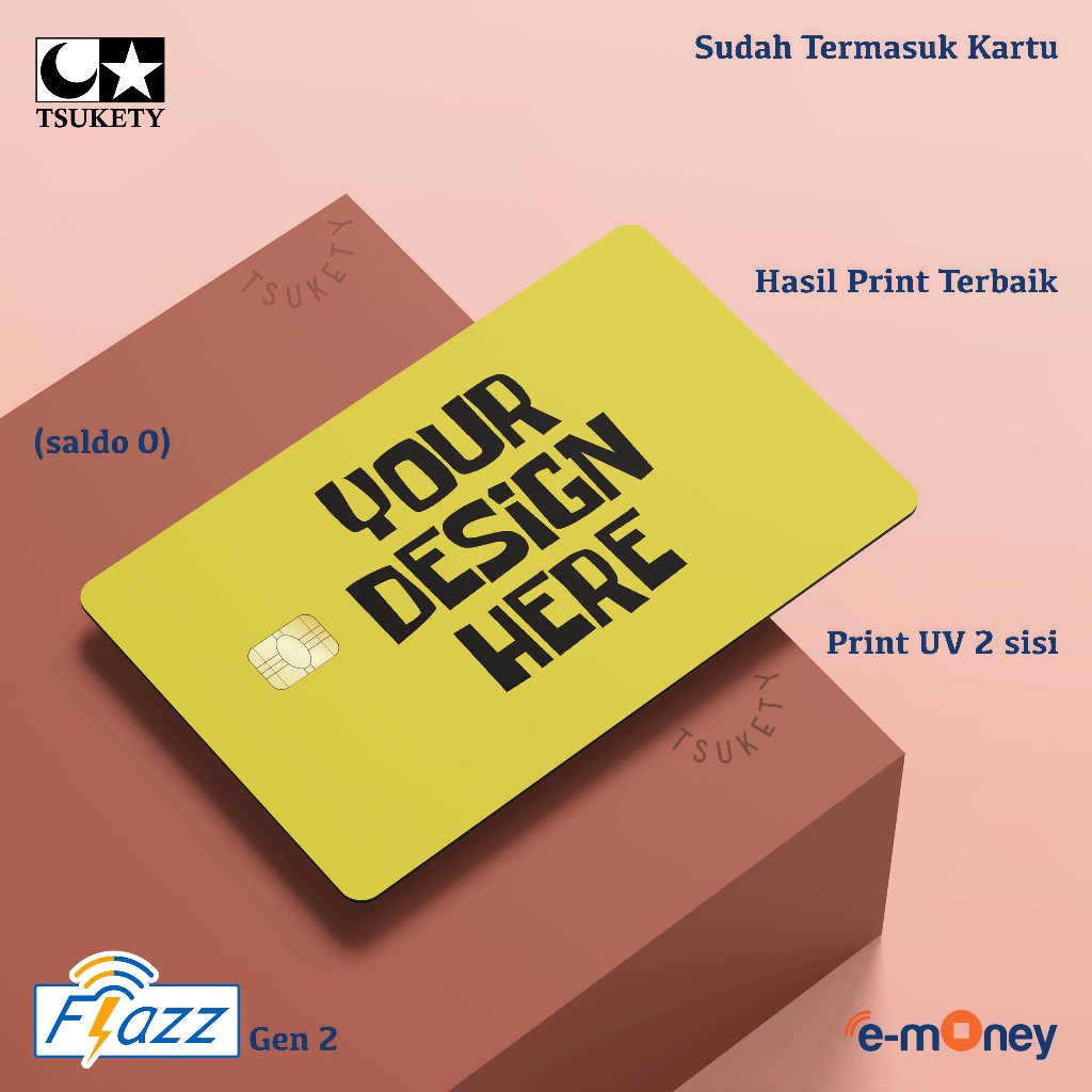 Jual kartu emoney flazz desain custom sesuka kamu hadiah kado | Shopee ...
