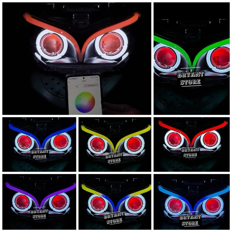 Jual LAMPU DEPAN HEADLAMP STOPLAMP REFLEKTOR BLUETOOTH CONTROL NMAX NEW ...