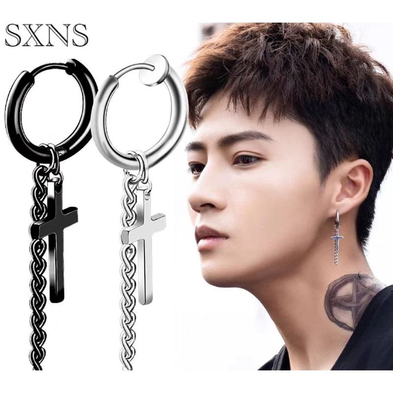 Jual ANTING SALIB GANTUNG RANTAI TITANIUM MODEL TINDIK UNTUK PRIA DAN ...