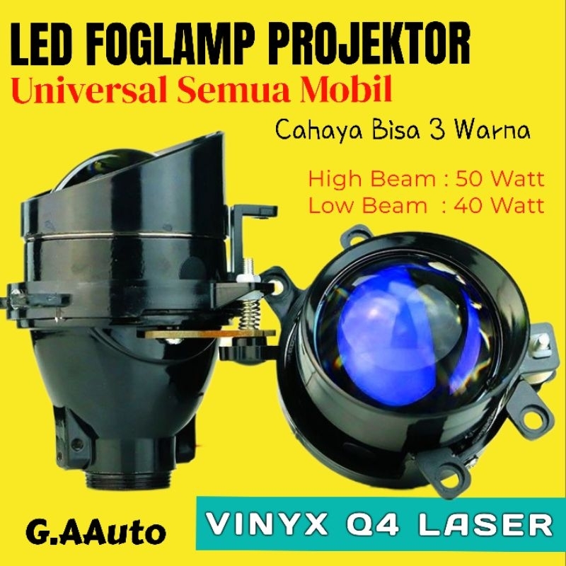 Jual Foglamp Projector Biled Vinyx Q4 Laser Lampu Kabut Mobil 3 Inch ...