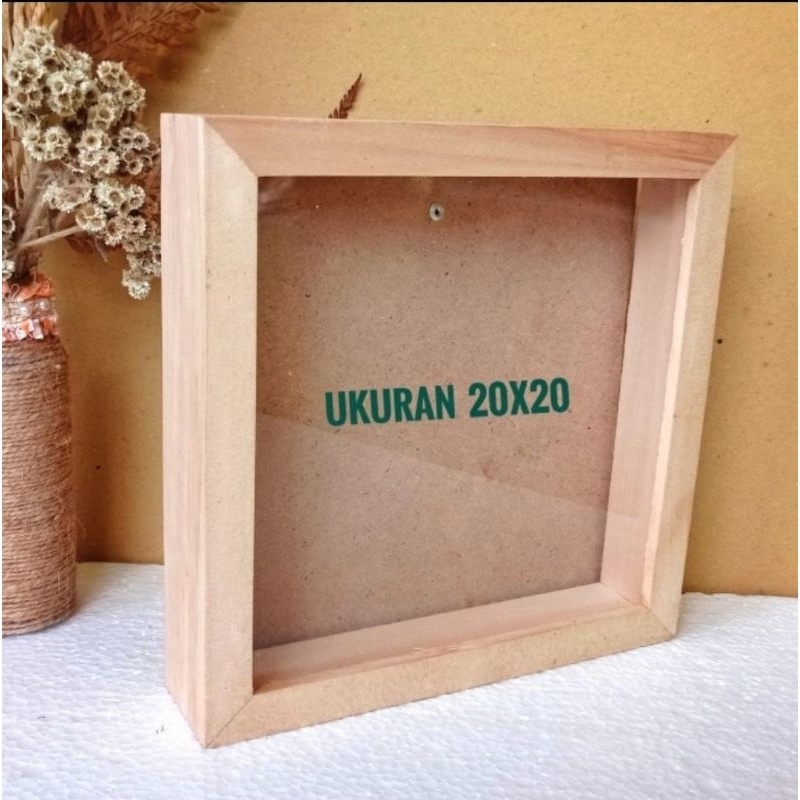 Jual Rongga 5cm Pigura Frame 3D 20x20 Cm / Box Kotak Mahar / Bingkai ...