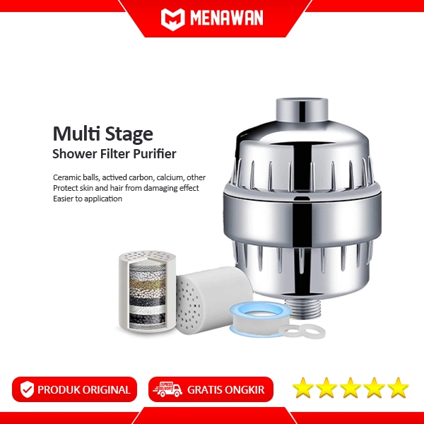 Jual Multi Stage Shower Filter Saringan Pemurni Air Shower Kamar Mandi ...