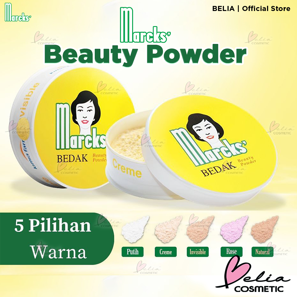 Jual BELIA MARCKS ( ️BPOM) Classic 40g | bedak tabur marck beauty ...