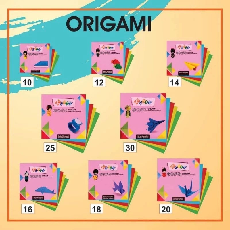 Jual KERTAS LIPAT (ORIGAMI) FORTE 2 SISI 25SHEET | Shopee Indonesia