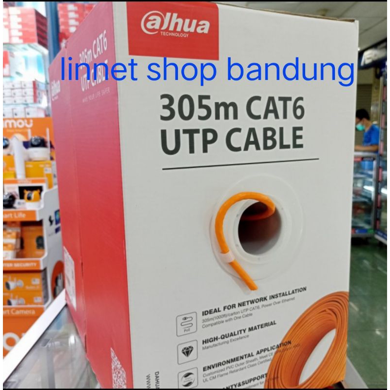 Jual Kabel Lan Dahua Cat 6 UTP 1 Roll 305M Original | Shopee Indonesia