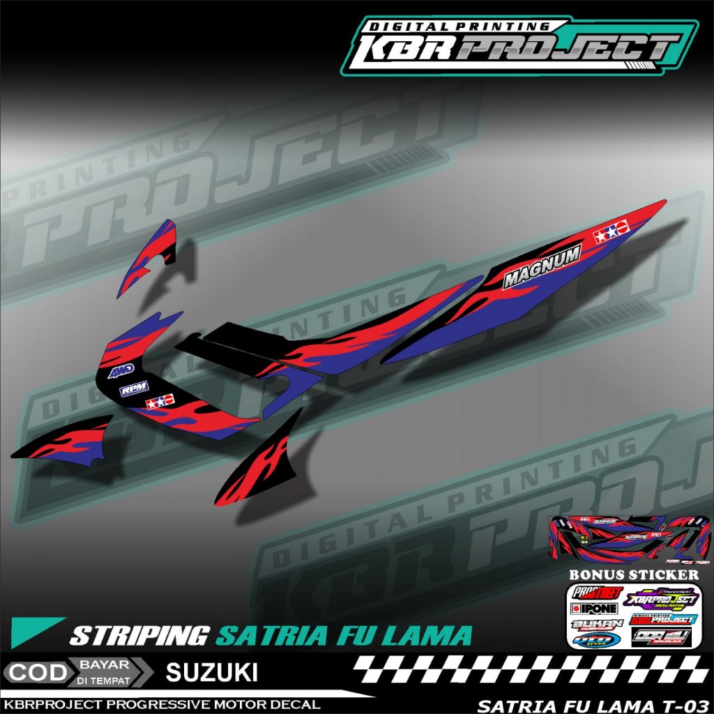 Jual SATRIA FU LAMA STIKER STRIPING PREMIUM MOTOR PREMIUM KEREN LIS ...
