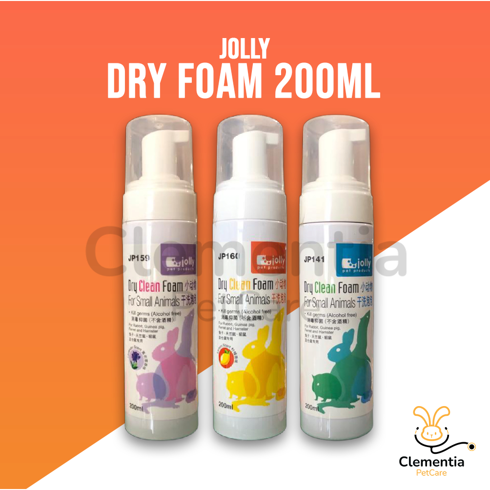 Jual JOLLY DRY CLEAN FOAM 200 ml - Shampoo Grooming Kelinci Hamster ...