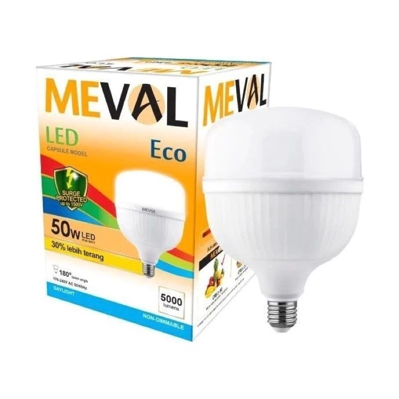Jual Lampu Led Meval Capsul Eco 5, 10, 15, 20, 30, 40, 50 Watt | Shopee ...