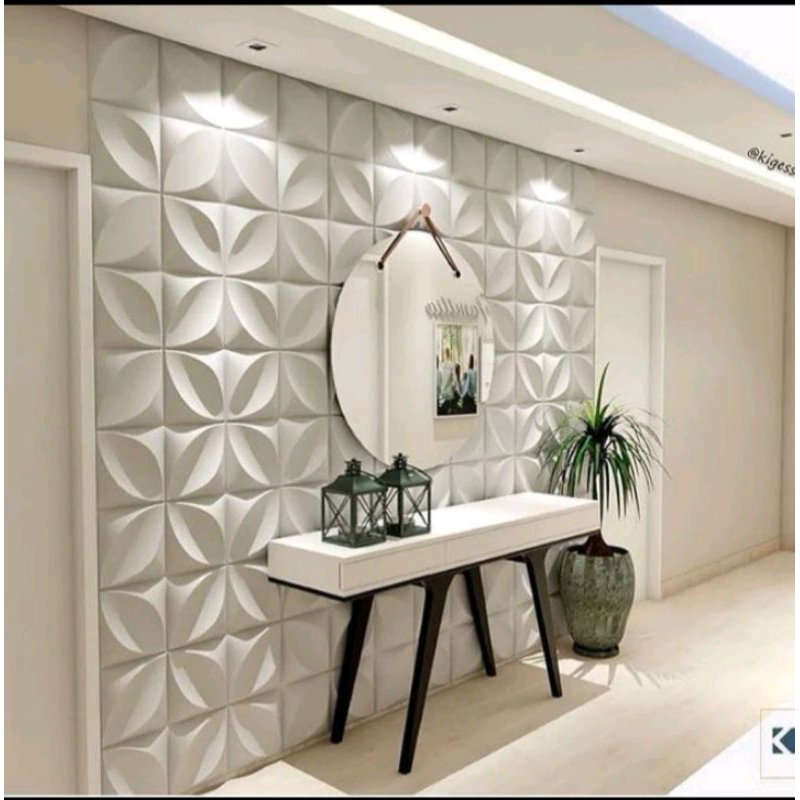 Jual Wallpanel dinding 3D roster beton motif Daun ukuran (50x50) di ...