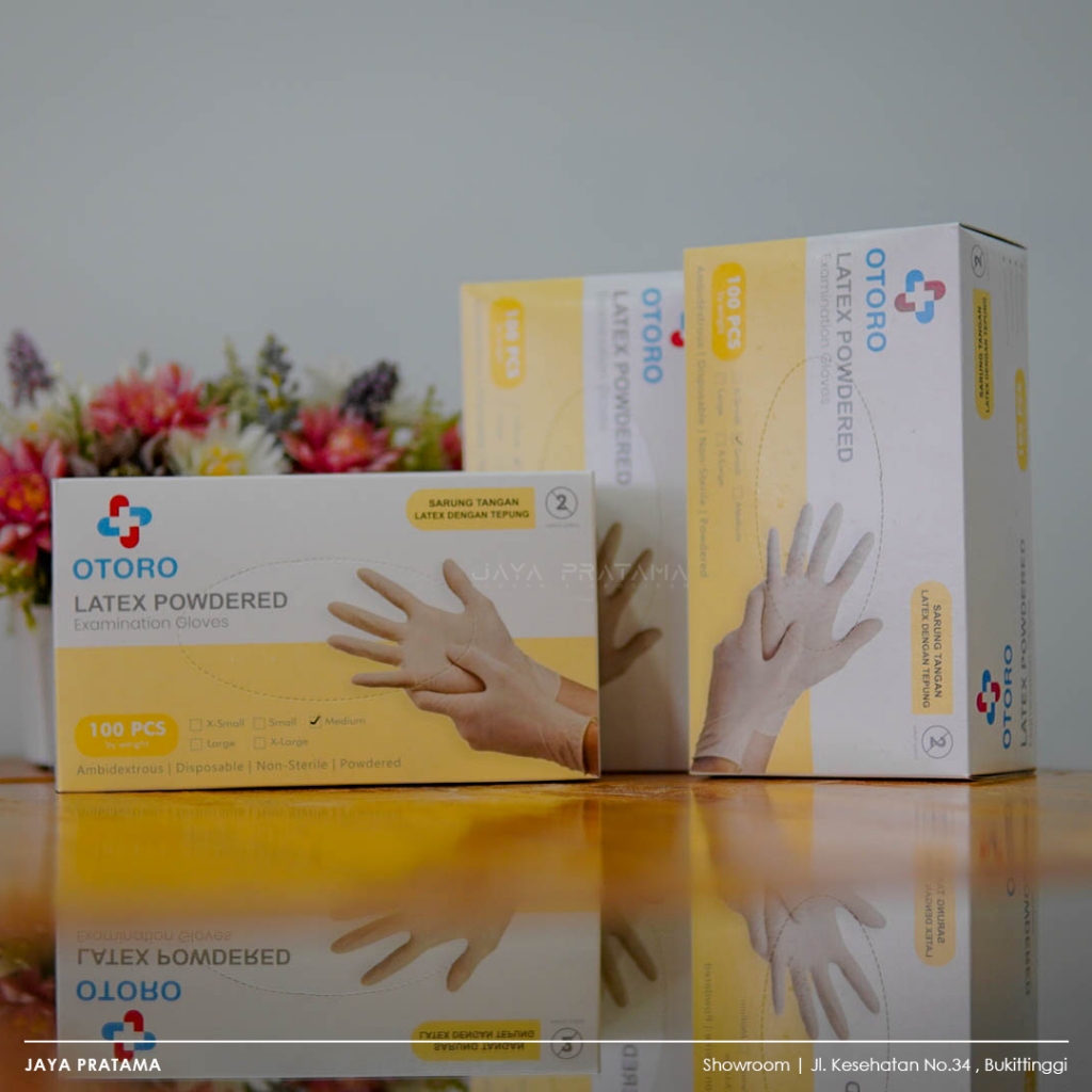 Jual OTORO HANDSCOON LATEX POWDERED ISI 100 PCS | Shopee Indonesia