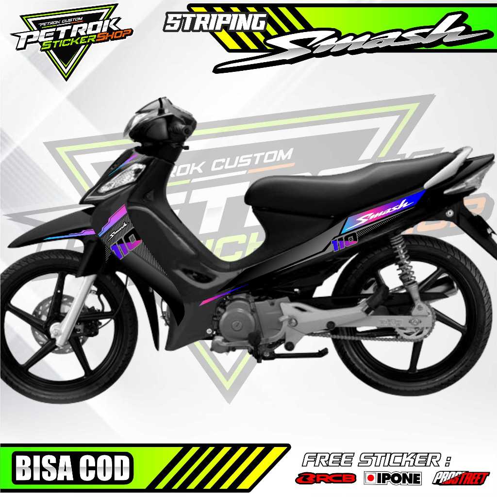 Jual STRIPING VARIASI MOTOR SMASH / STICKER LIST VARIASI SUZUKI SMASH ...