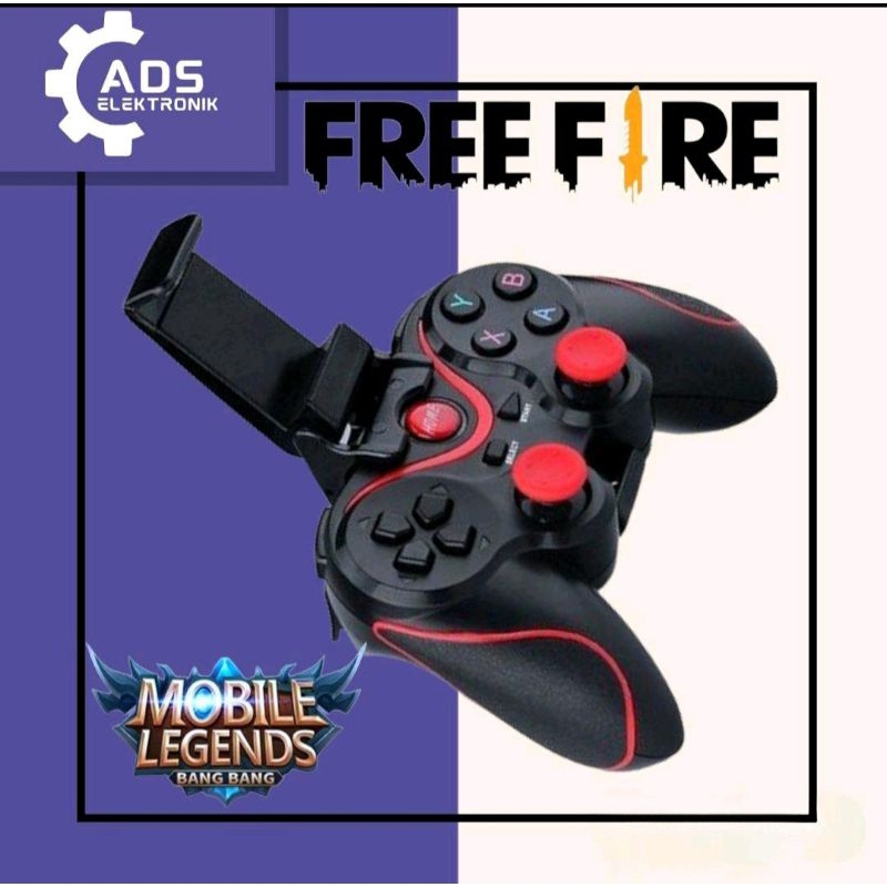 Jual Gamepad Joystick Bluetooth Plus Holder Hp/ wireless Controller ...