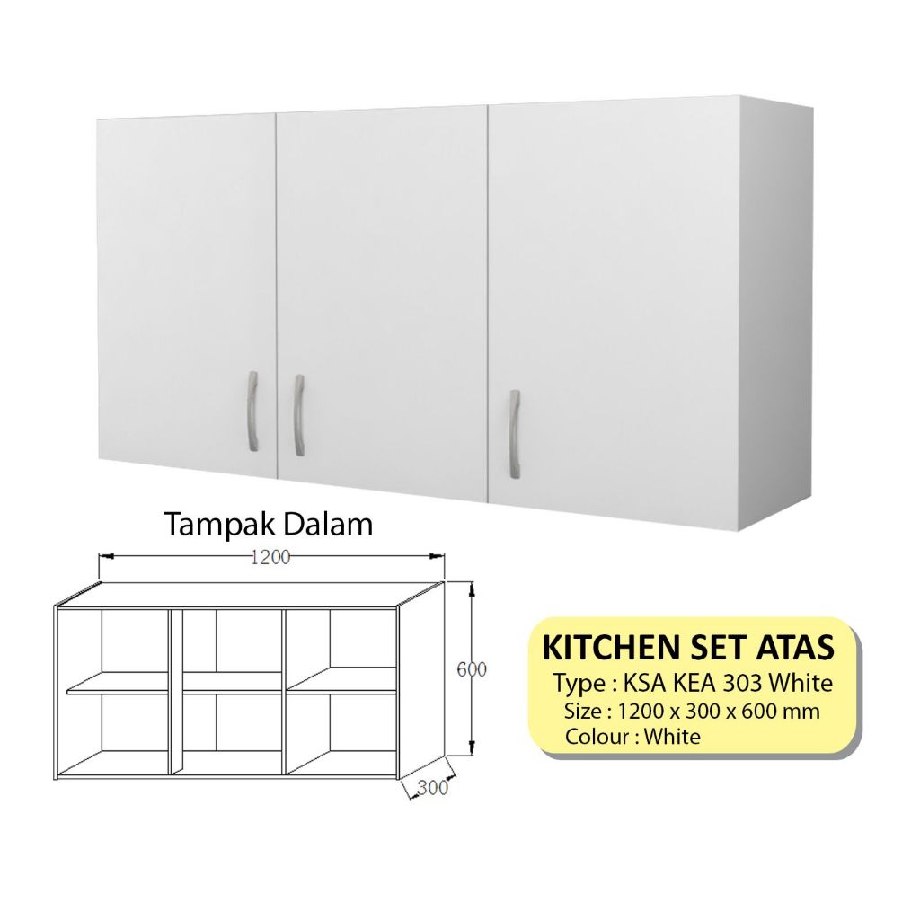 Jual KITCHEN SET ATAS MODERN MINIMALIS LEMARI DAPUR RAK GANTUNG KABINET ...