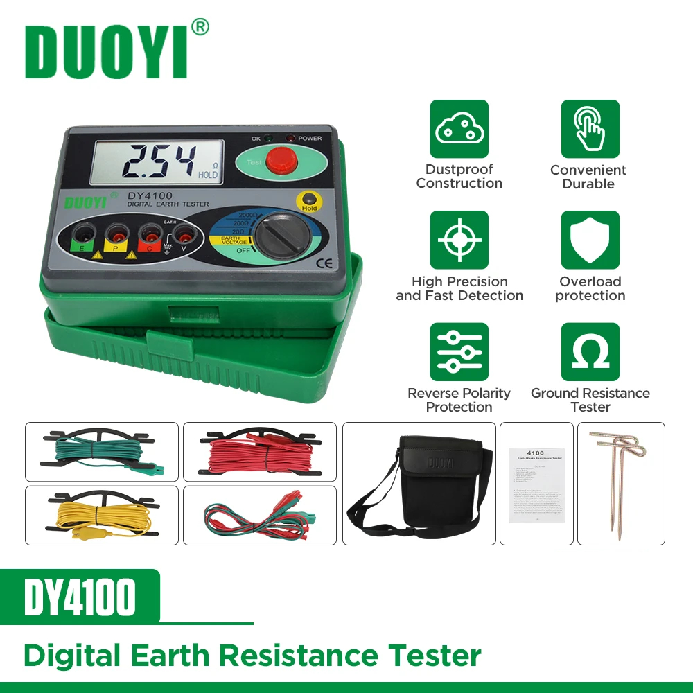 Jual Ground Resistance Tester Digital Meggers Earth Resistance Meter ...