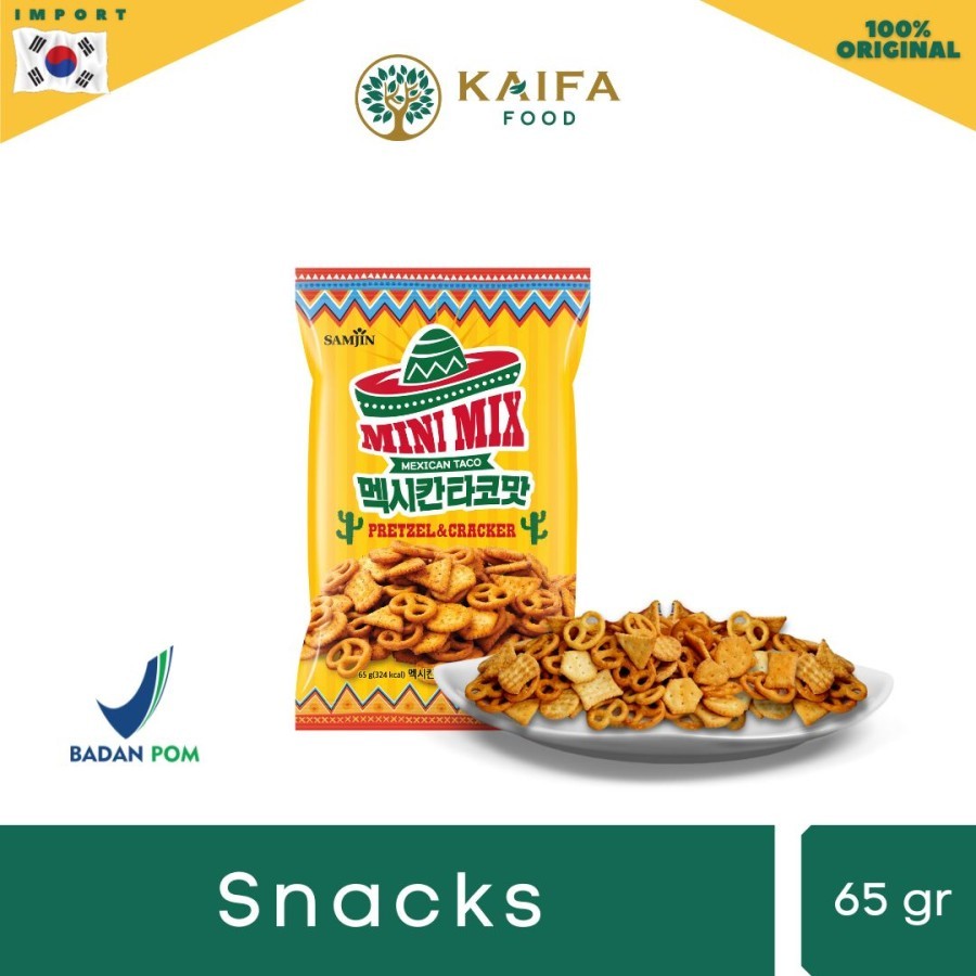 Jual Samjin Mini Mix Pretzel & Cracker Cheddar Cheese , Tteokbokki ...