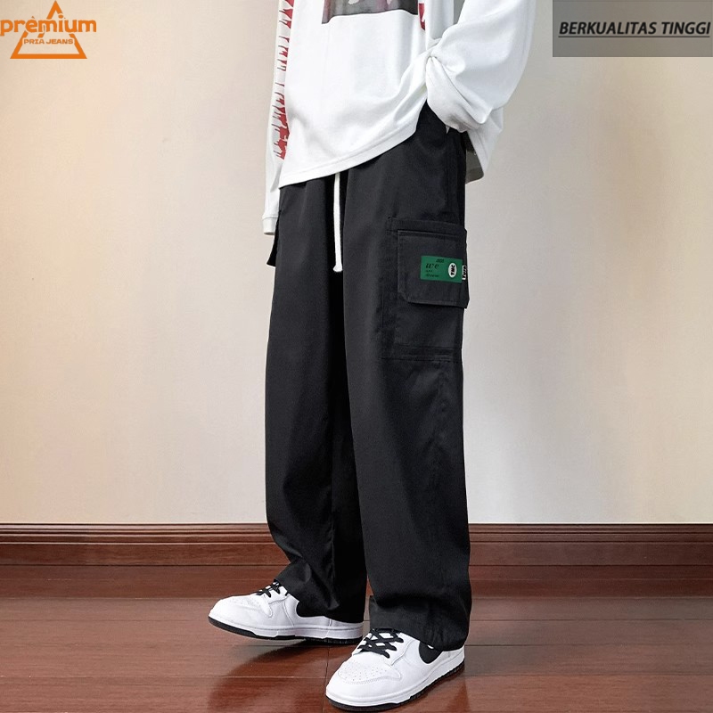 Jual Celana Cargo Regular Straight Celana cargo pria panjang Celana oversize pria Korean style ...