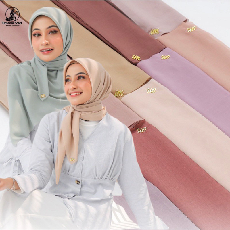Jual Isi 10pcs Hijab Polos Voal Miracle Umama Scarf | Free Pouch Umama ...