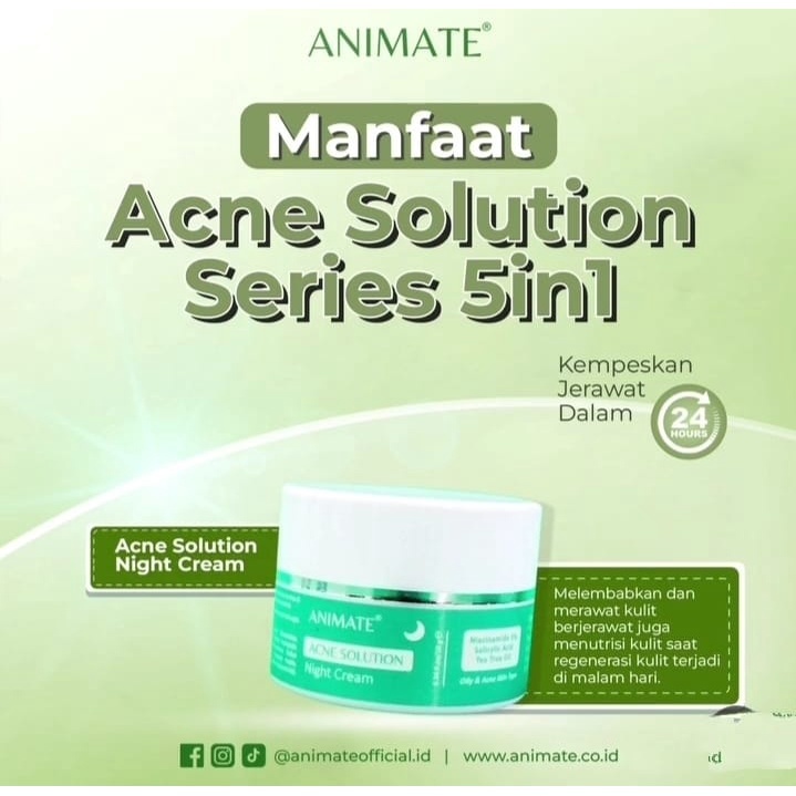 Jual ANIMATE Skincare Night Cream Day Krim Instant Whitening - Glowing ...