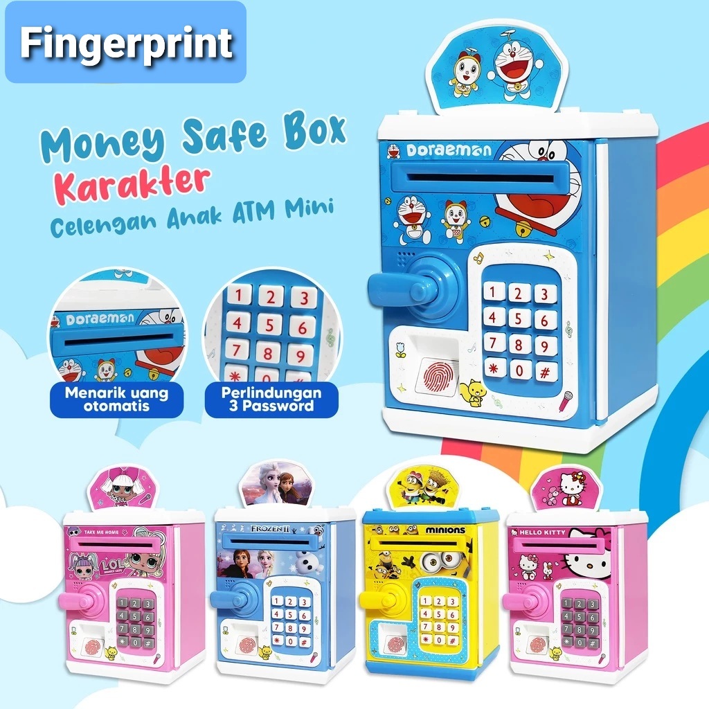 Jual Celengan ATM Sidik Jari Karakter ada Musik Celengan Brankas Money ...