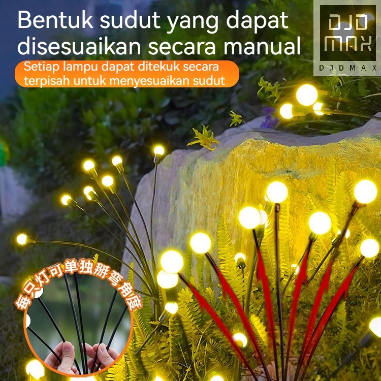 Jual DJDMax Lampu Tenaga Surya 8 LED Dekorasi Taman Luar Ruangan, Lampu ...
