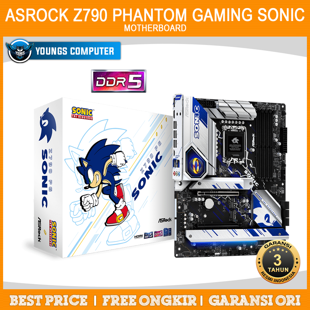Jual ASROCK Z790 Phantom Gaming Sonic | Motherboard Intel LGA1700 DDR5 ...