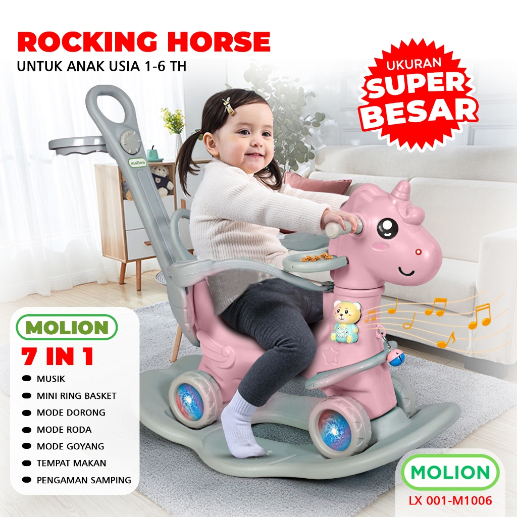 Jual MOLION Mainan Kuda Rocking Hourse Kuda Jungkat Jungkit Mainan ...