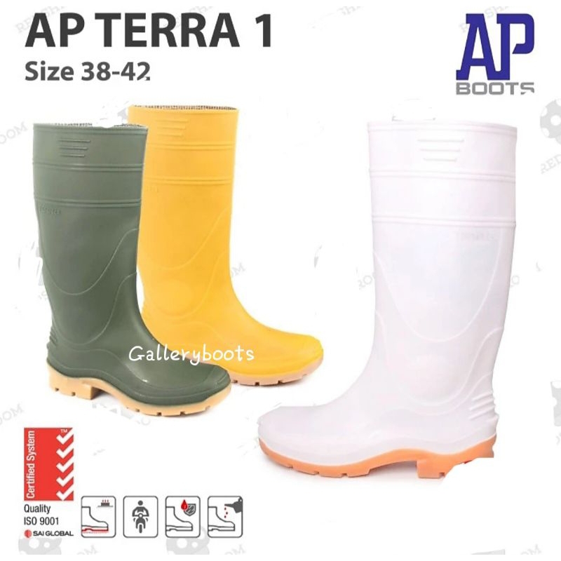 Jual SEPATU BOOTS TINGGI 3 WARNA AP TERRA 1 HIJAU,PUTIH,KUNING - SEPATU ...