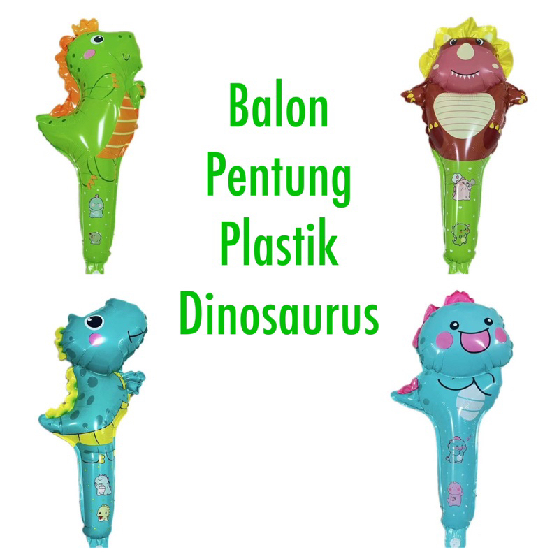 Jual BALON PLASTIK PENTUNG DINOSAURUS | Shopee Indonesia