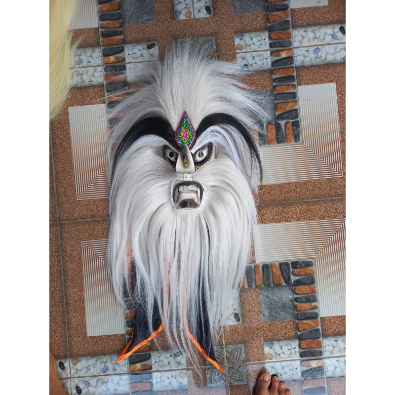 Jual topeng ganongan/topeng bujang ganong full rambut sintetis | Shopee ...