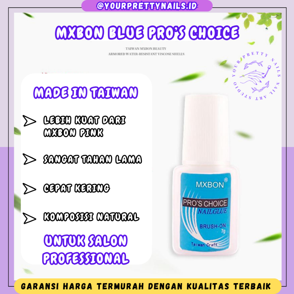 Jual MXBON MX BON BLUE ORIGINAL NAIL GLUE MADE IN TAIWAN / MXBON NAIL ...