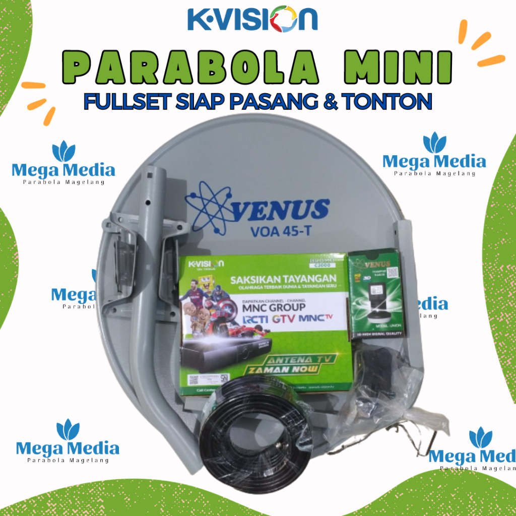 Jual Paket parabola mini KVISION open MNC tanpa acak 24jam termurah ...