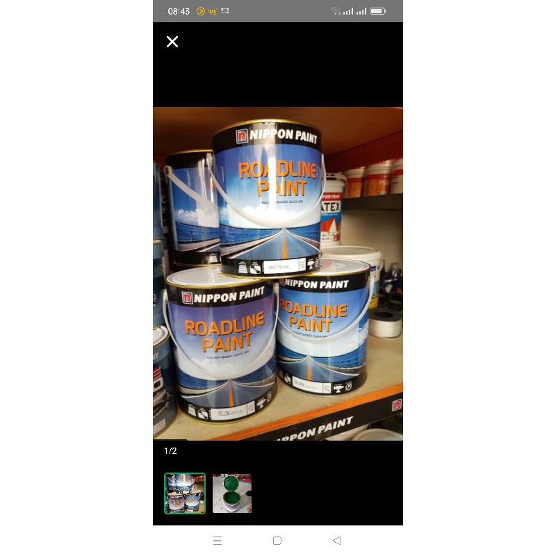 Jual cat marka jalan nippon paint road line paint roadline 5kg | Shopee ...