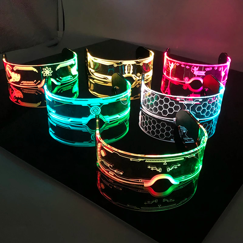 Jual Kacamata Luminous LED Light Party Acrylic RGB Kacamata Dekoratif ...