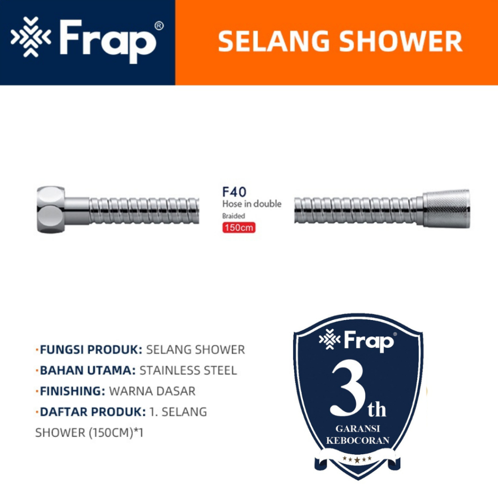 Jual FRAP F40 Selang Shower Stainless 150cm | Shopee Indonesia