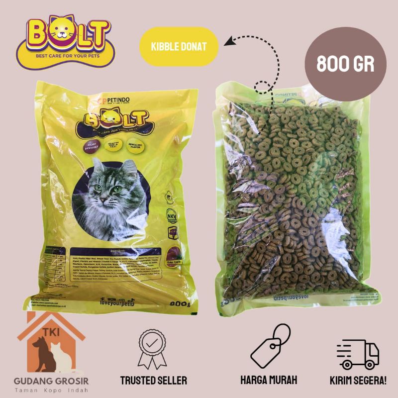 Jual Bolt Cat Donat Rasa Tuna KIBBLE DONAT | Shopee Indonesia