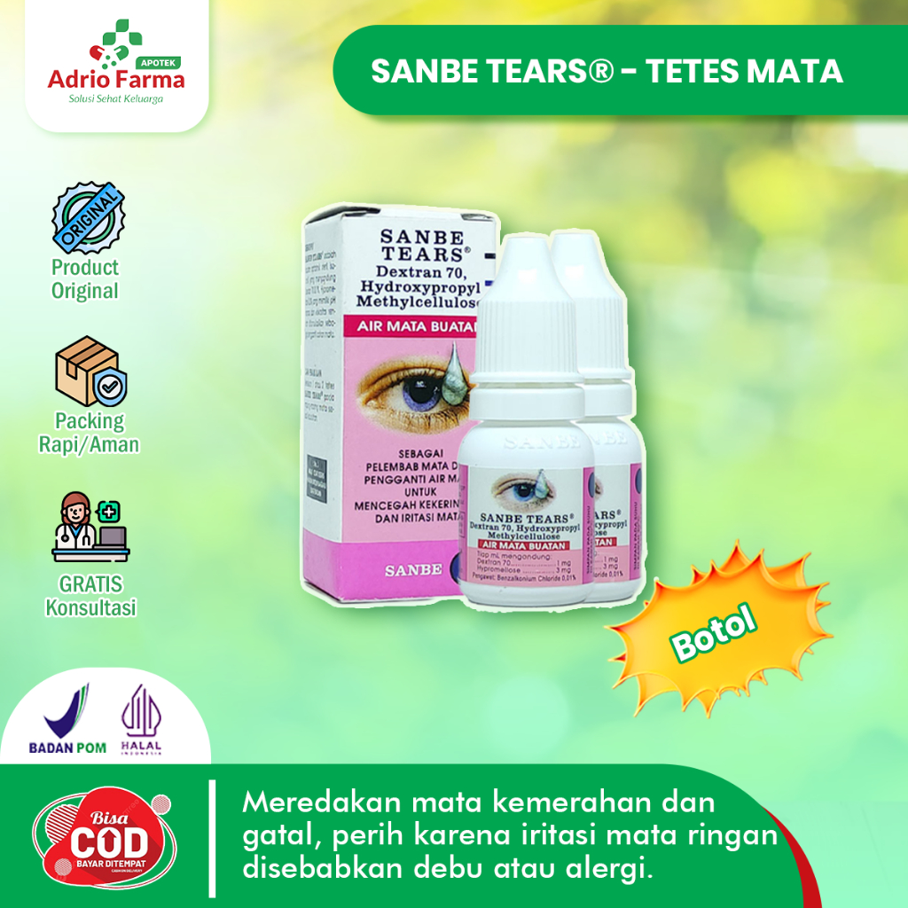 Jual SANBE TEARS - AIR MATA BUATAN PINK Botol @ 8ml - Tetes Mata ...