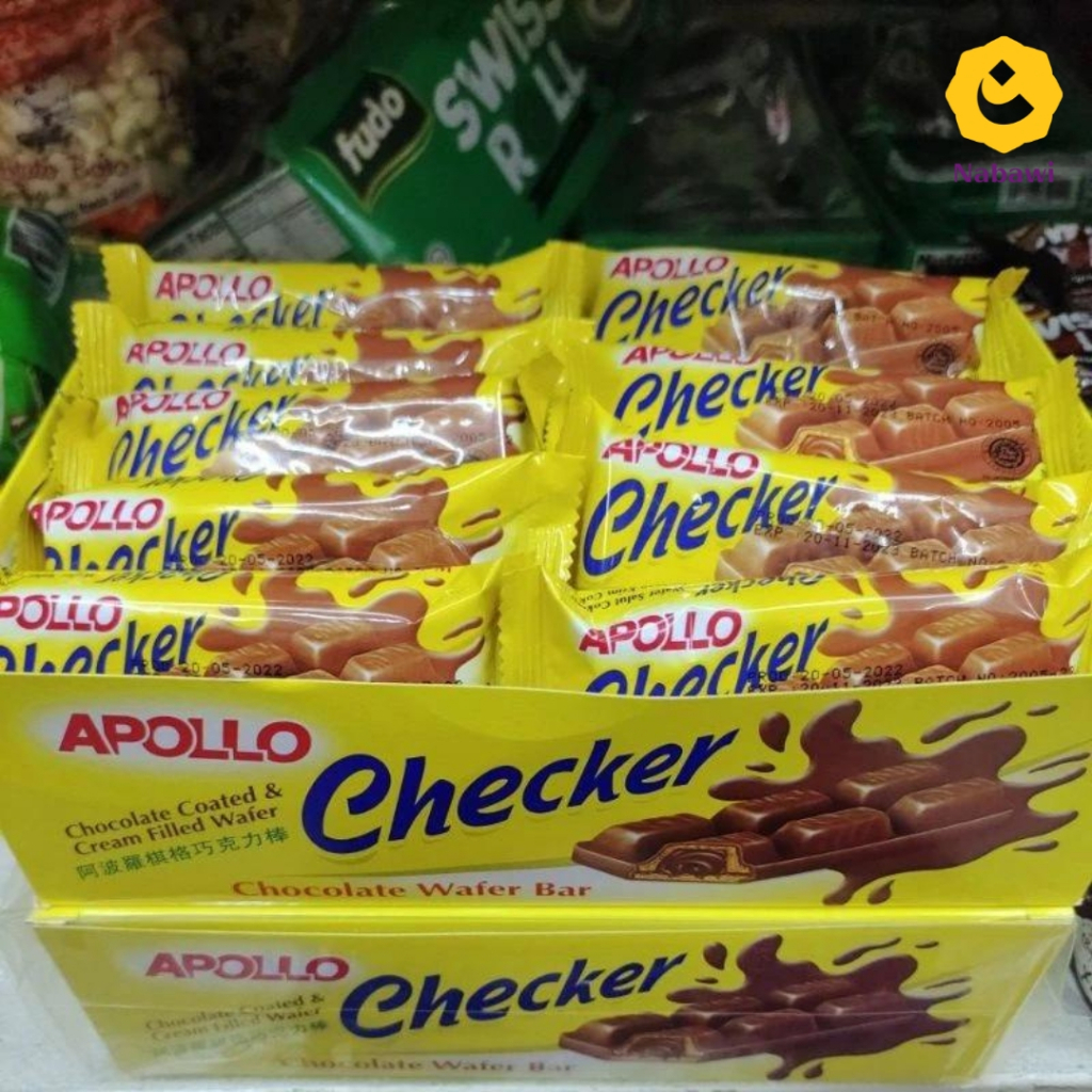 Jual Apollo Checkers Chocolate Wafer Bar 1 Pcs Wafer Lapis Coklat dan ...